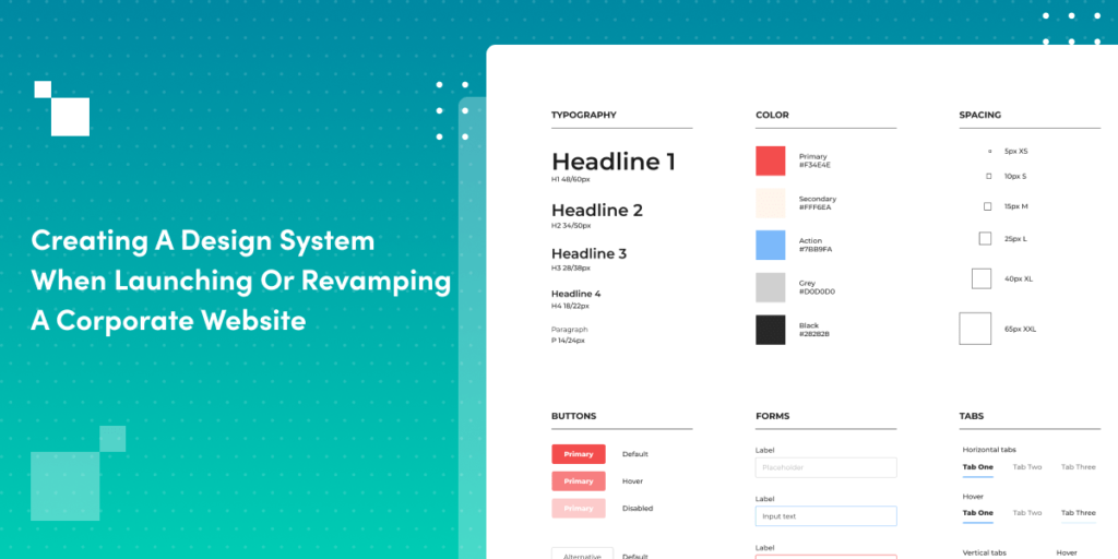 Create a design system to launch or revamp a corporate website